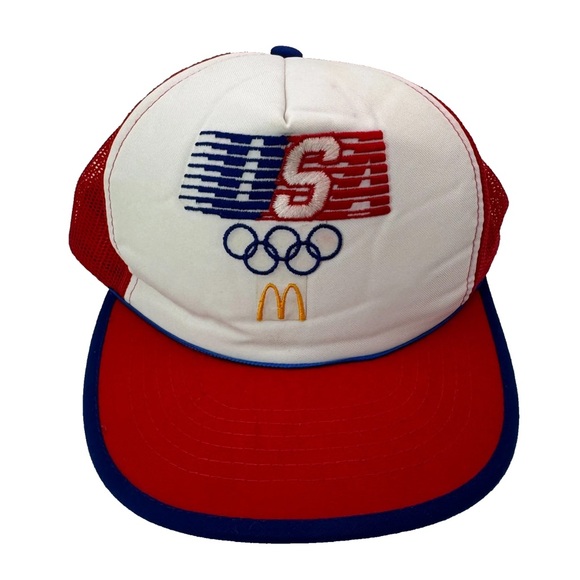 McDonald's | Accessories | Vintage 984 Olympics Usa Mcdonalds Trucker ...